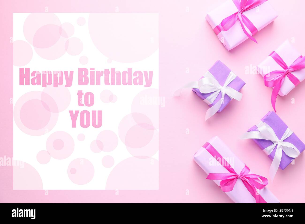 Beautiful greeting card for birthday celebration Stock Photo - Alamy