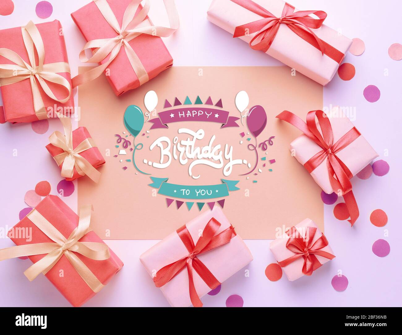 Beautiful greeting card for birthday celebration Stock Photo - Alamy