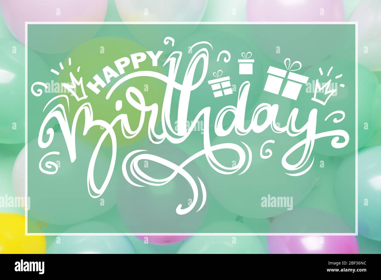 Beautiful greeting card for birthday celebration Stock Photo - Alamy