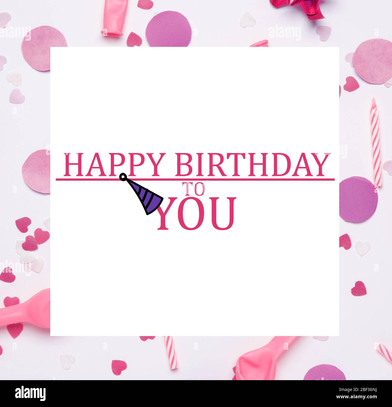 Beautiful greeting card for birthday celebration Stock Photo - Alamy
