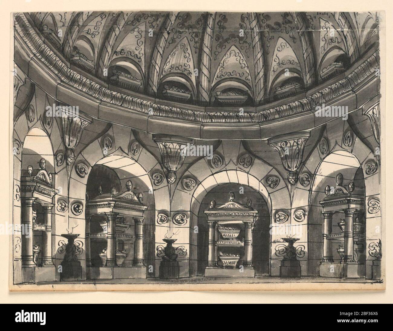 Stage Design Burial Chamber of Persian Kings. Horizontal rectangle ...