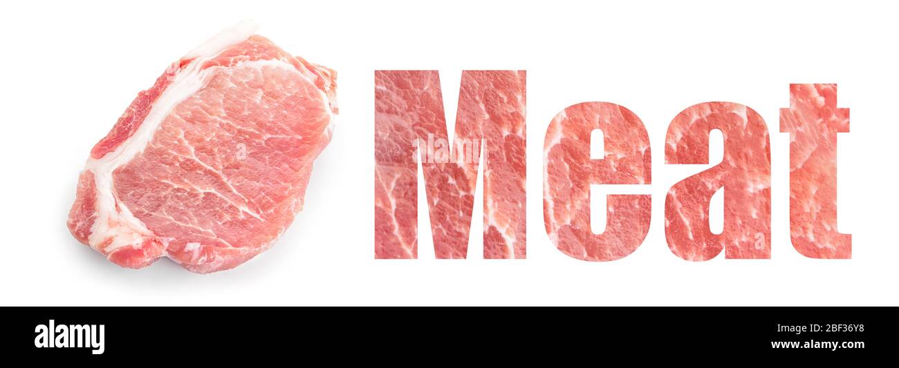 The word meat hi-res stock photography and images - Alamy