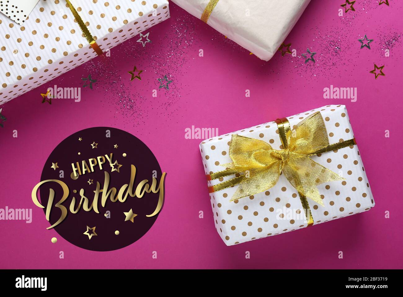 Beautiful greeting card for birthday celebration Stock Photo - Alamy