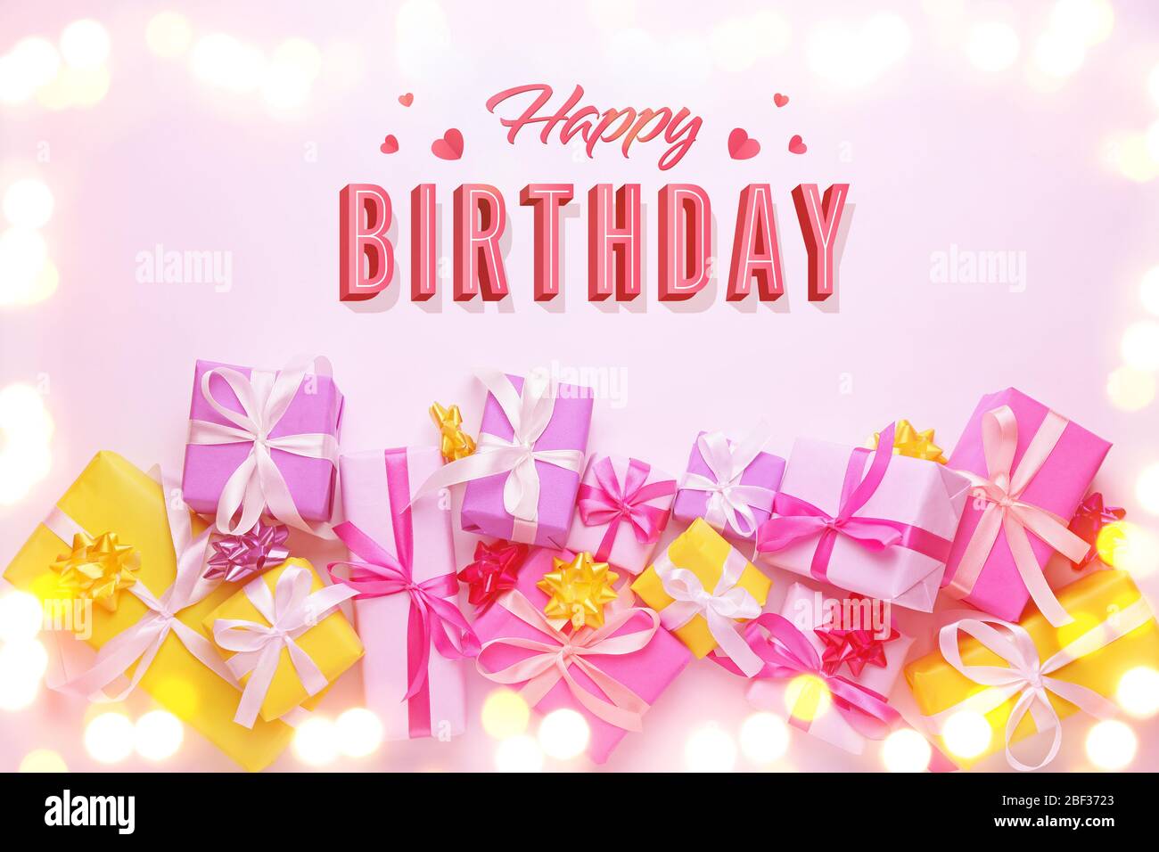 Beautiful greeting card for birthday celebration Stock Photo - Alamy