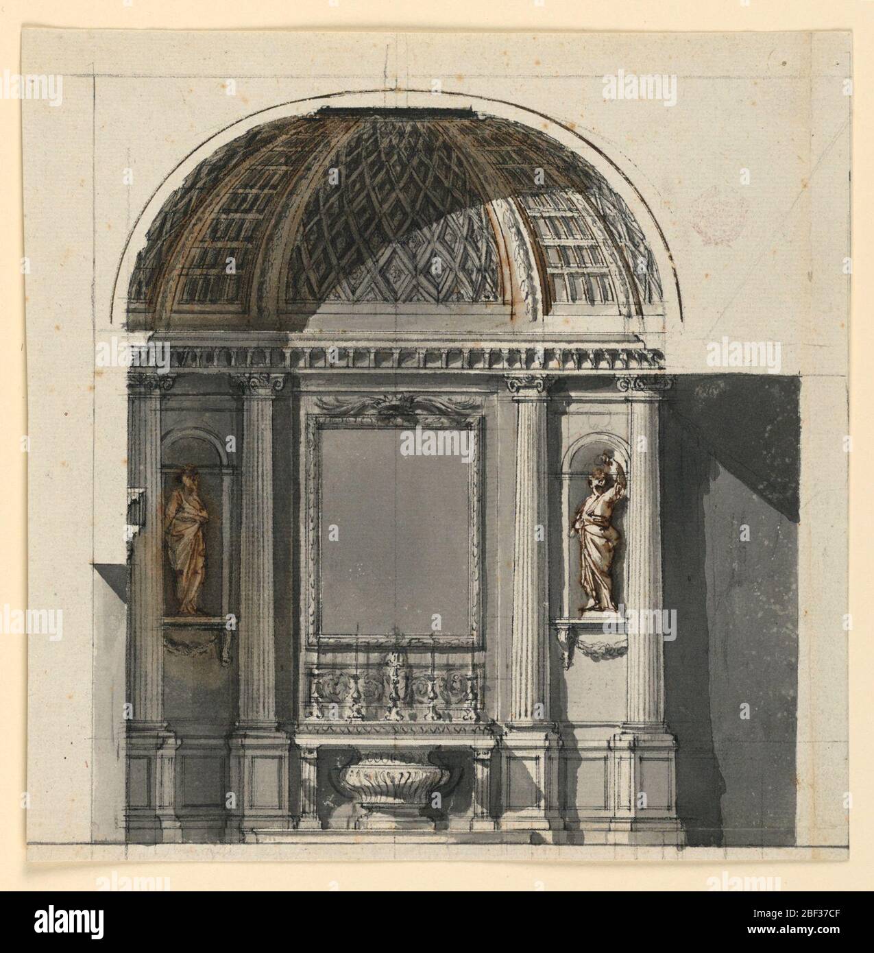 Elevation of an altar in an apse Stock Photo - Alamy