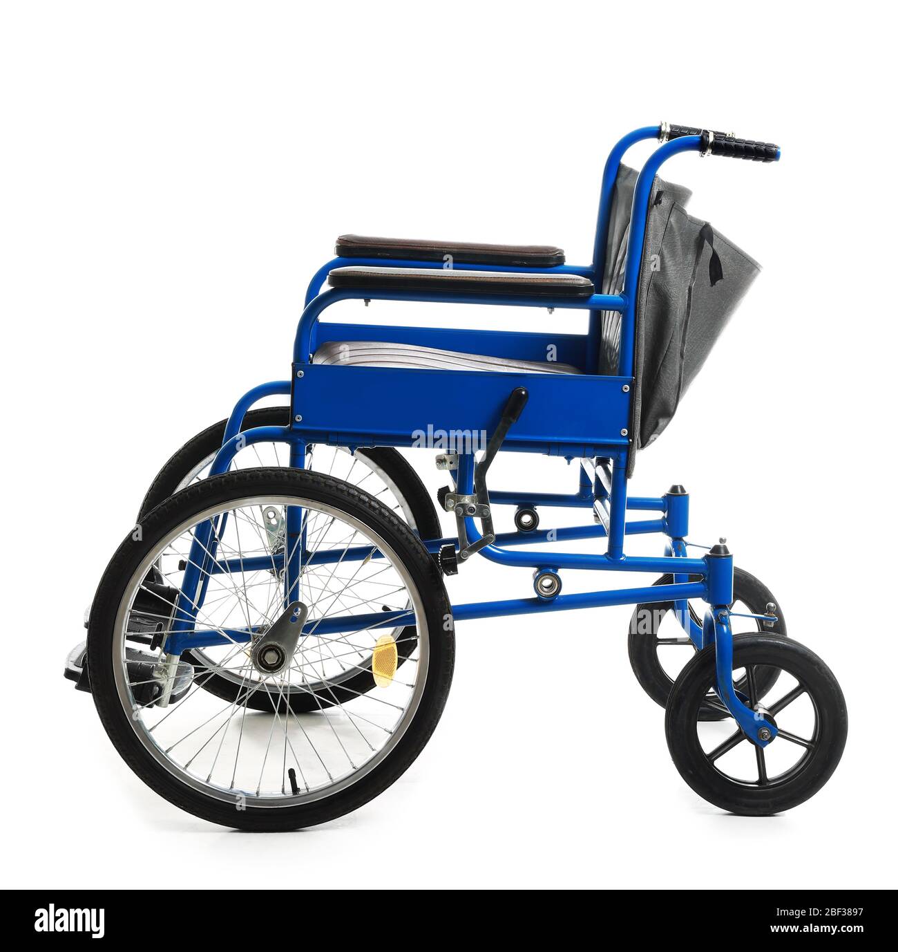 Empty wheelchair isolated on white Stock Photo - Alamy