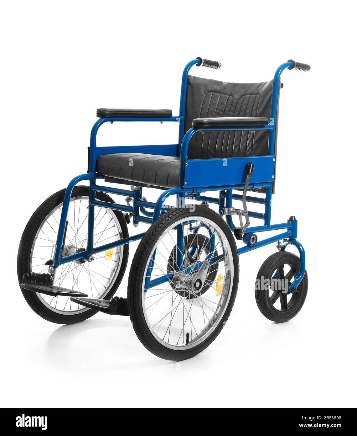 Empty wheelchair isolated on white Stock Photo - Alamy