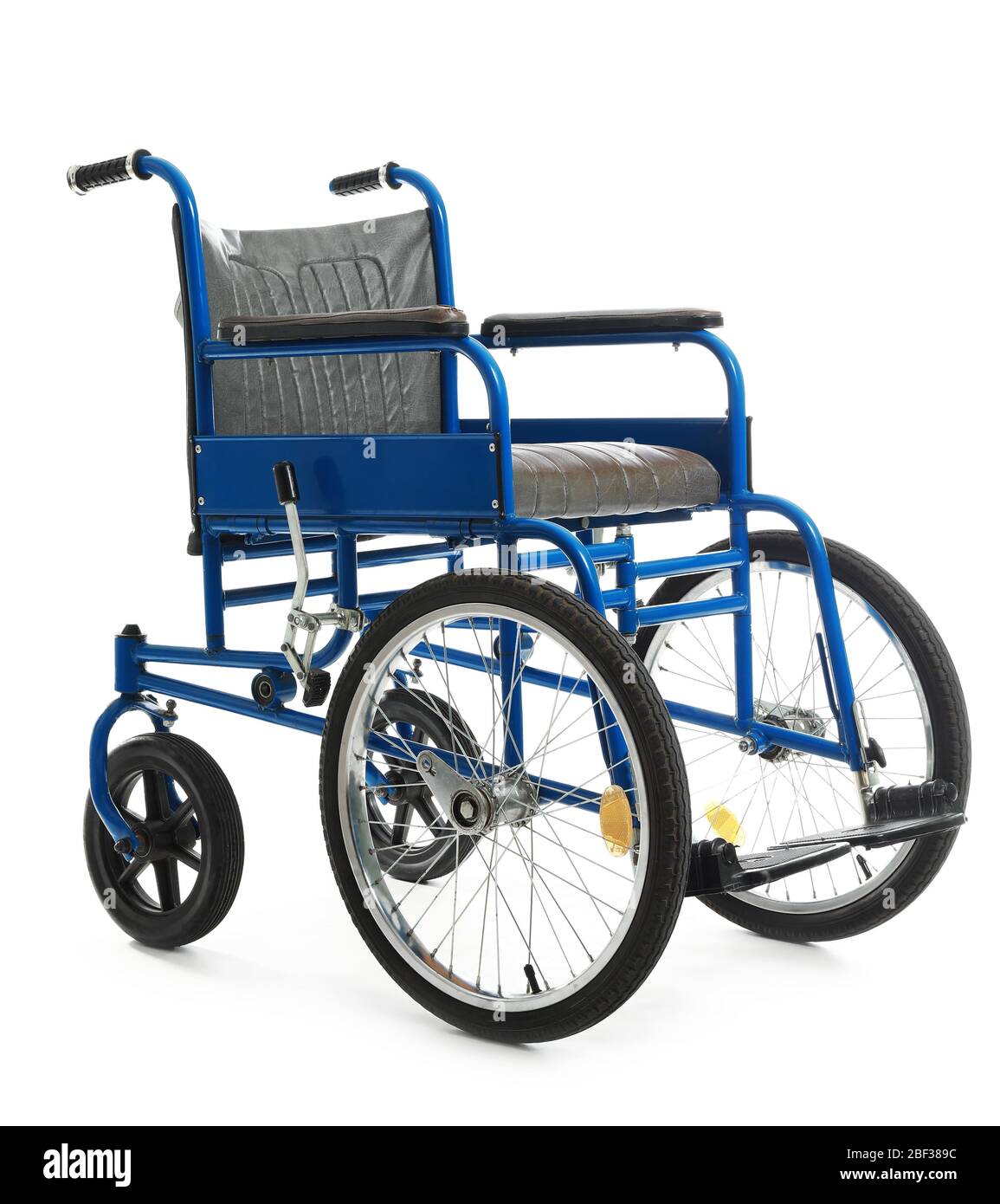 Empty wheelchair isolated on white Stock Photo - Alamy