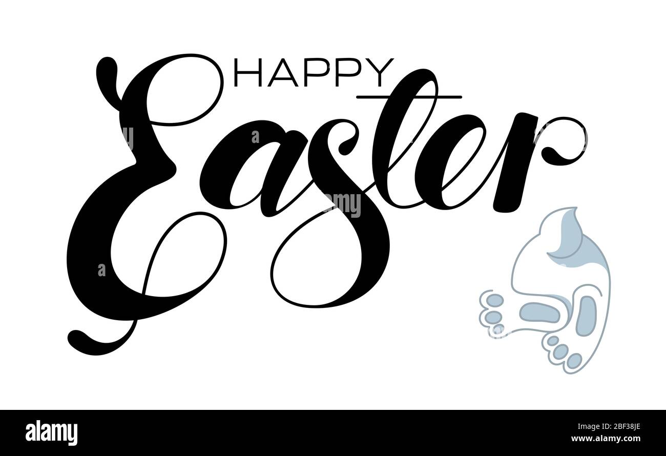 Happy Easter handwritten lettering text Stock Vector Image & Art - Alamy
