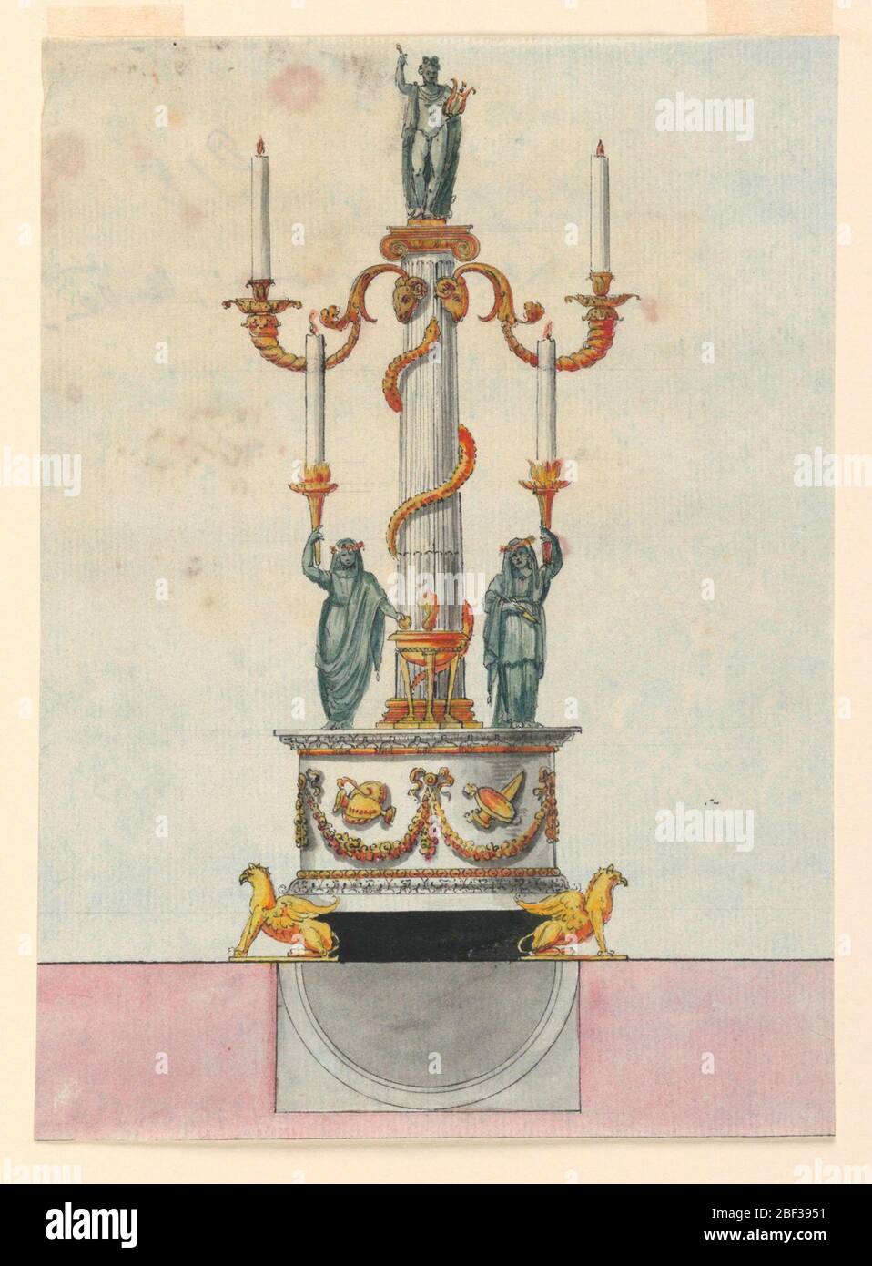 Design for a Candlestick. Vertical rectangle. Design for a candlestick ...