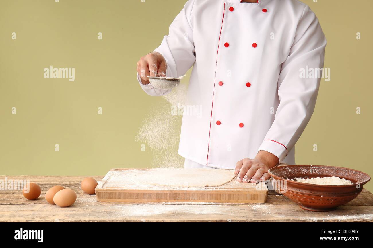 Bakery man sifting wheat hi-res stock photography and images - Alamy
