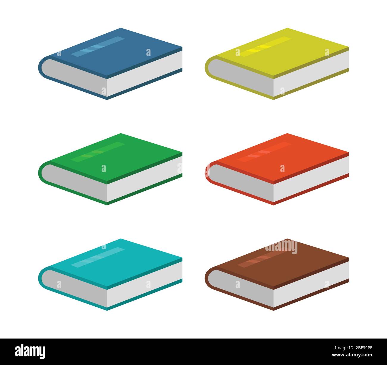 isometric book icon illustrated in vector on white background Stock ...