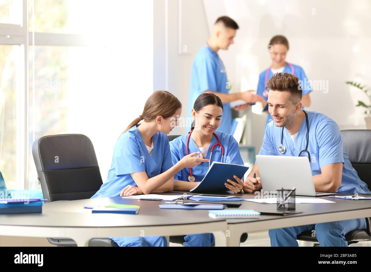 Group of students at medical university Stock Photo - Alamy