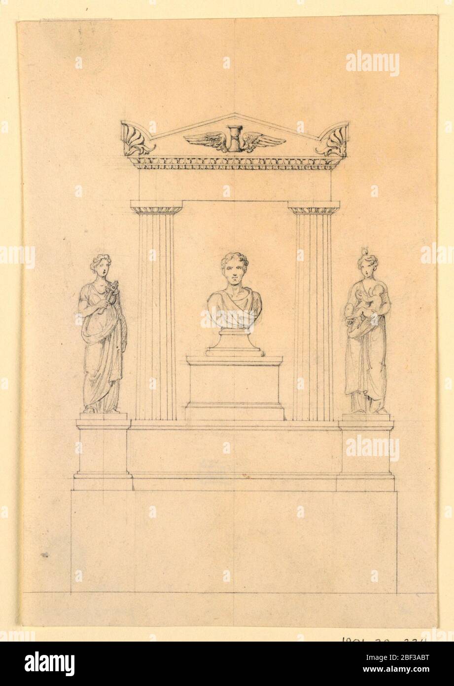 Elevation of a Sepulchral Monument Stock Photo - Alamy