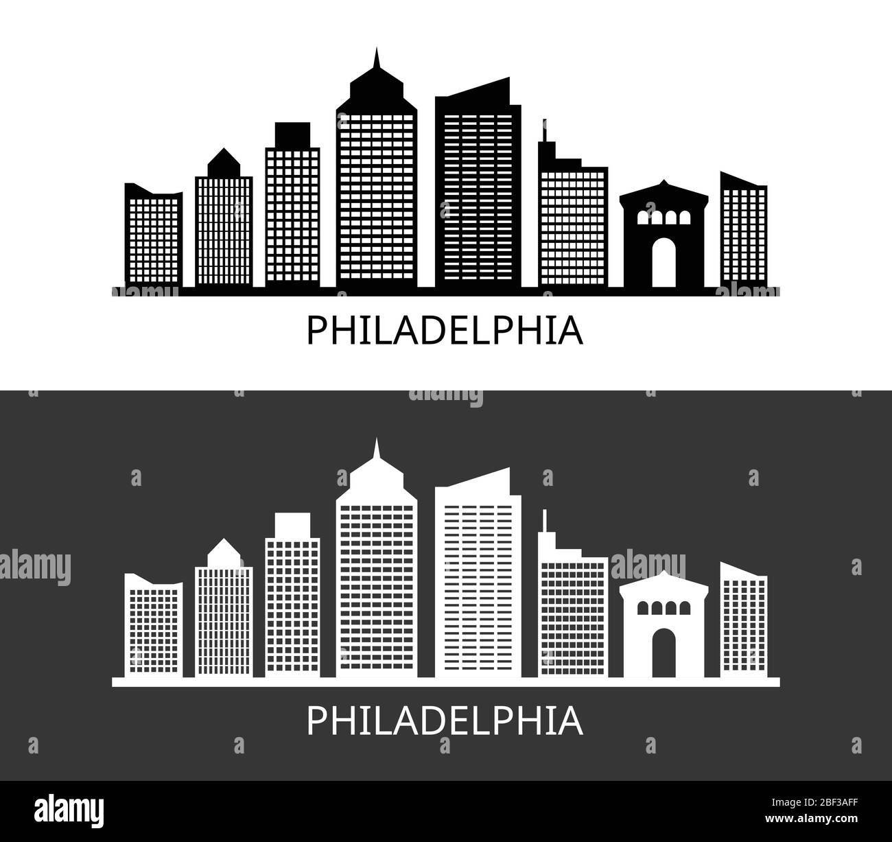 Philadelphia icon illustrated in vector on white background Stock ...