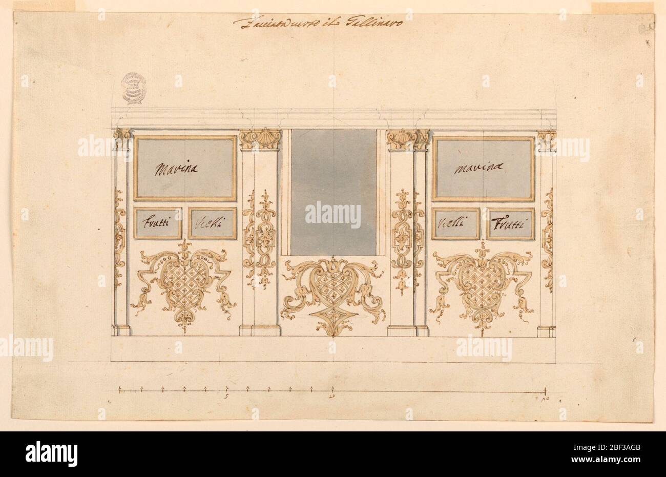 Project for the Decoration of a Picture Gallery. Three compartments ...