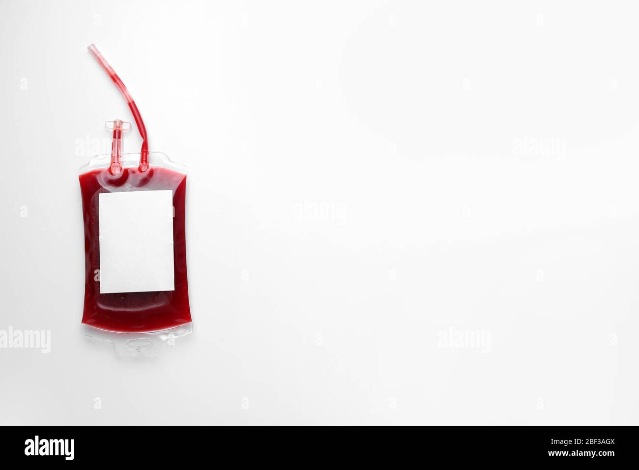 Blood pack for transfusion on white background Stock Photo - Alamy
