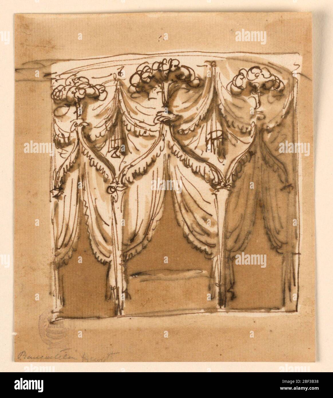 Elevation of an Alcove. Elevation of a tent with three openings. The ...