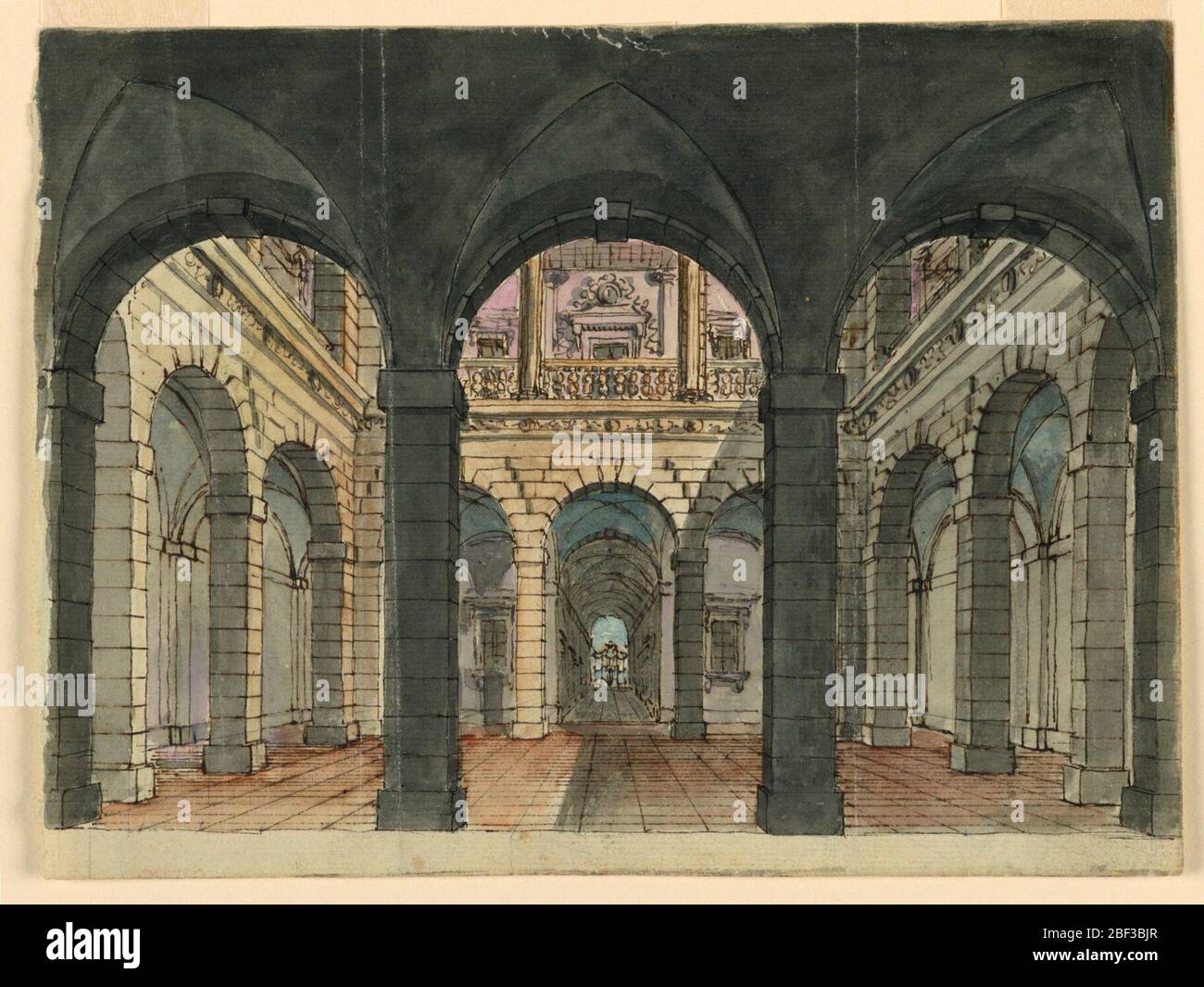 Long open portico hi-res stock photography and images - Alamy