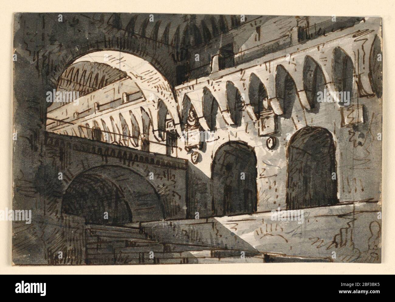 Stage Design Fortress. Horizontal rectangle. Court of fortress with ...
