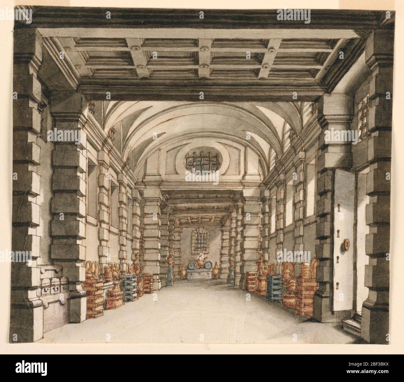 Stage Design Interior of Treasure House. Horizontal rectangle. Interior ...