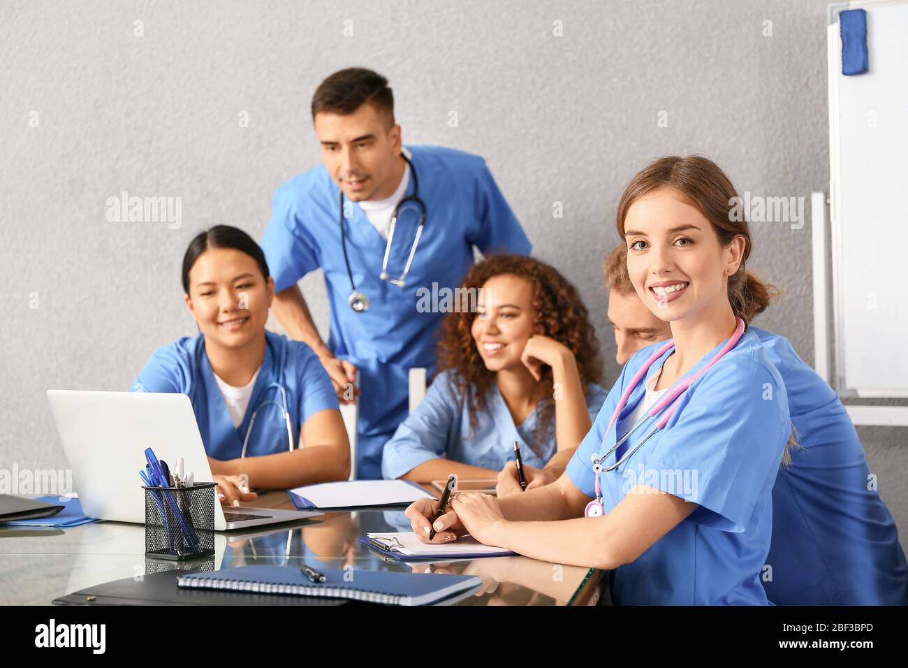 Group of students at medical university Stock Photo - Alamy