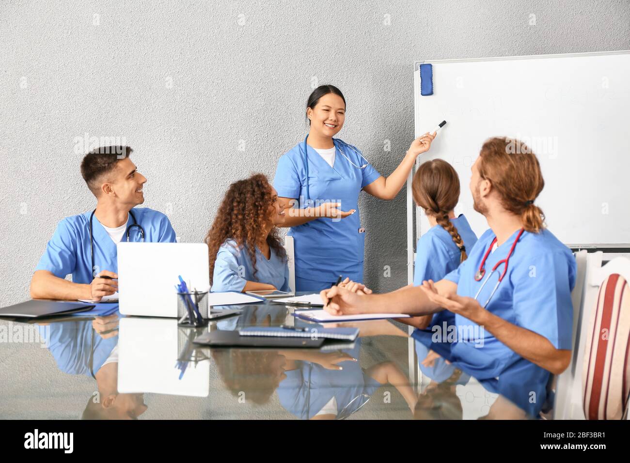 Group of students at medical university Stock Photo - Alamy