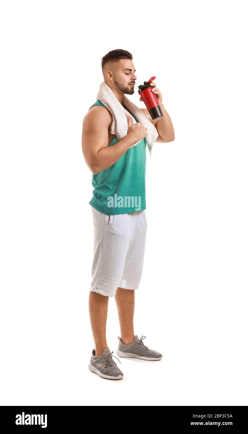 Man drinking shake Cut Out Stock Images & Pictures - Alamy