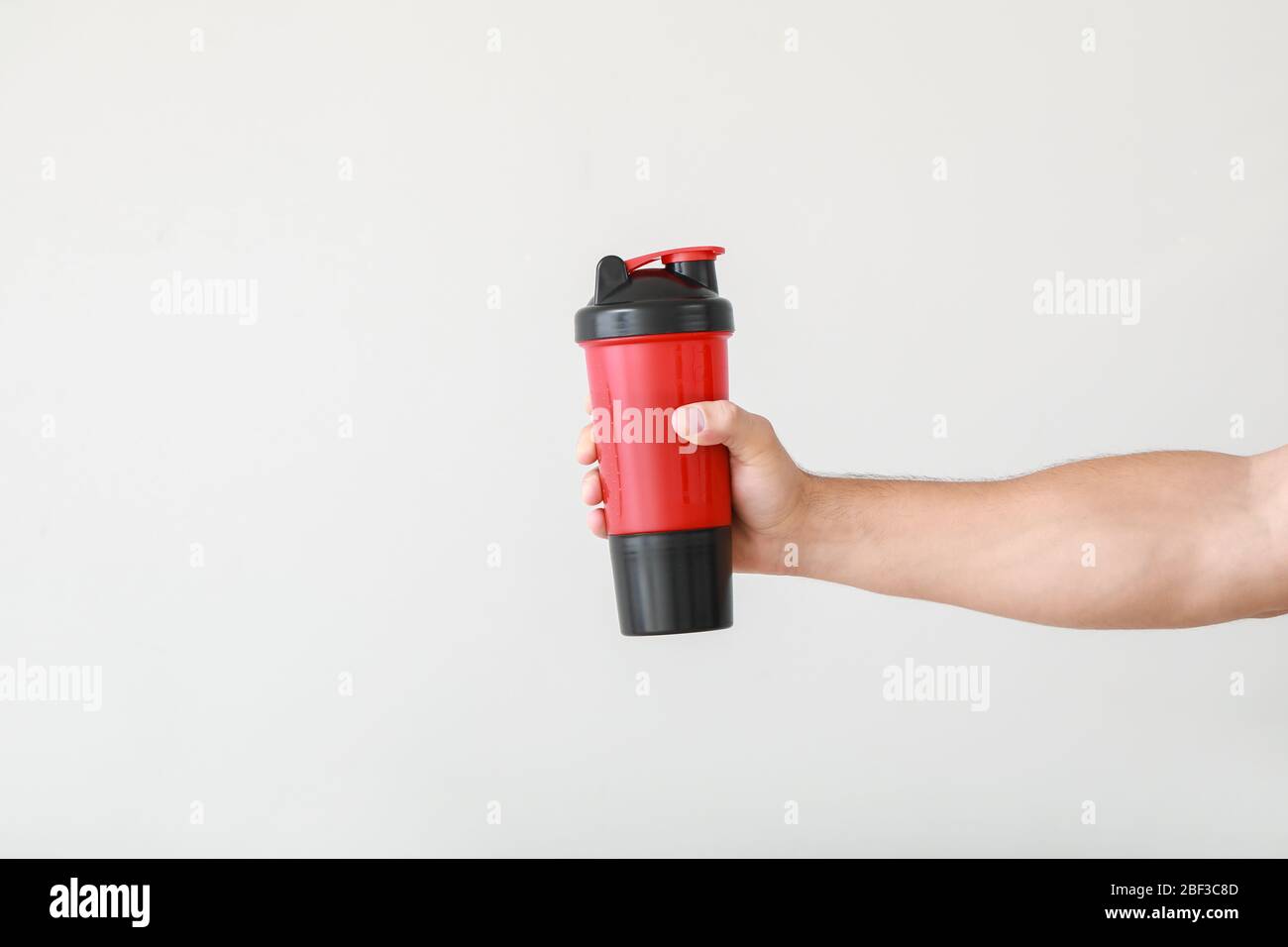 Male hand protein shake hi-res stock photography and images - Alamy