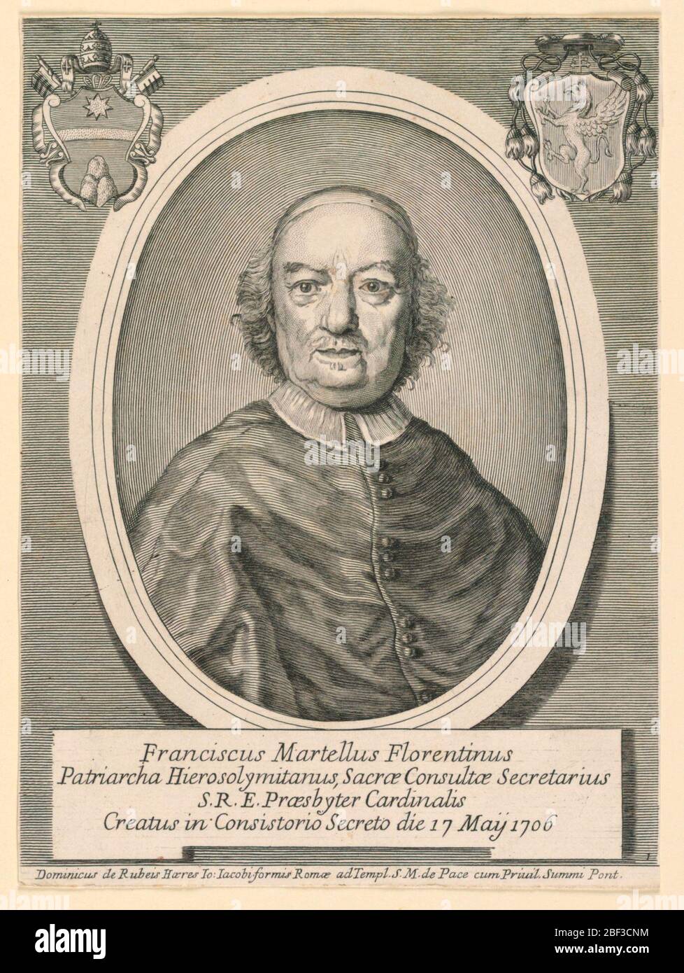 Portrait of Cardinal Francesco Martelli. Half-length portrait of the ...