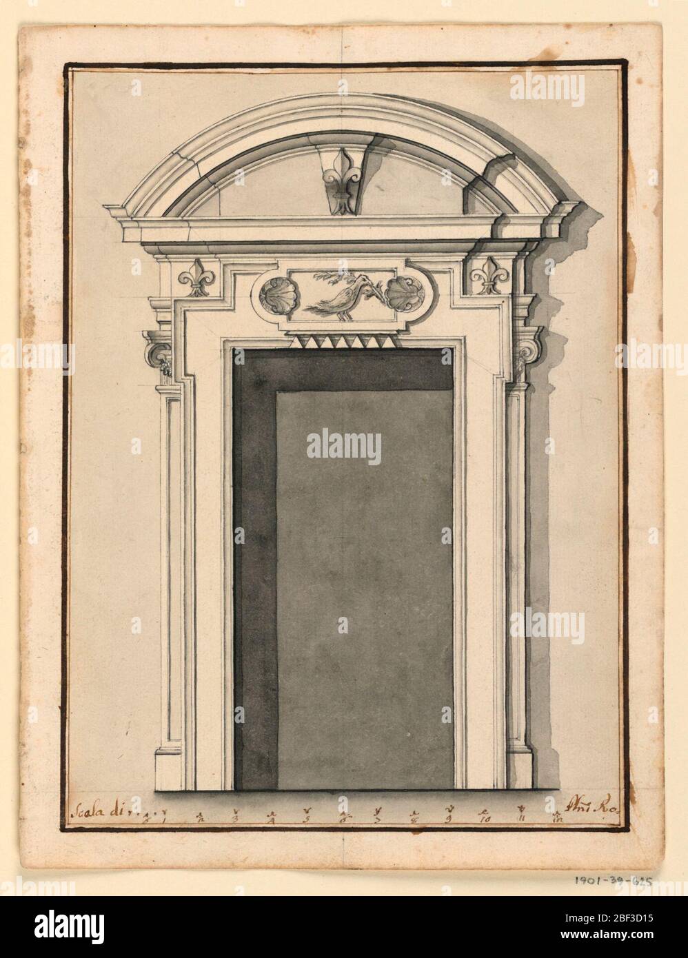 Design for Door Frame. A tablet with a dove holding a twig in its beak ...