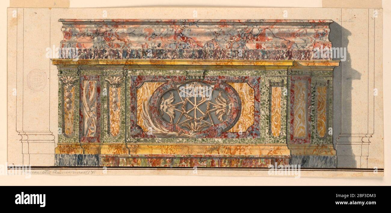 Project for an altar intended to be executed in colored marbles ...