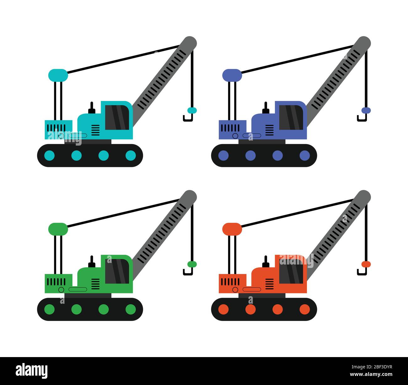 crane icon illustrated in vector on white background Stock Vector Image ...