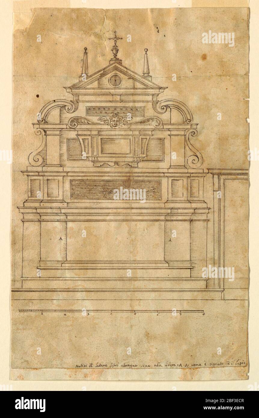 Project for an Altar. In the central part above the mensa is a ...