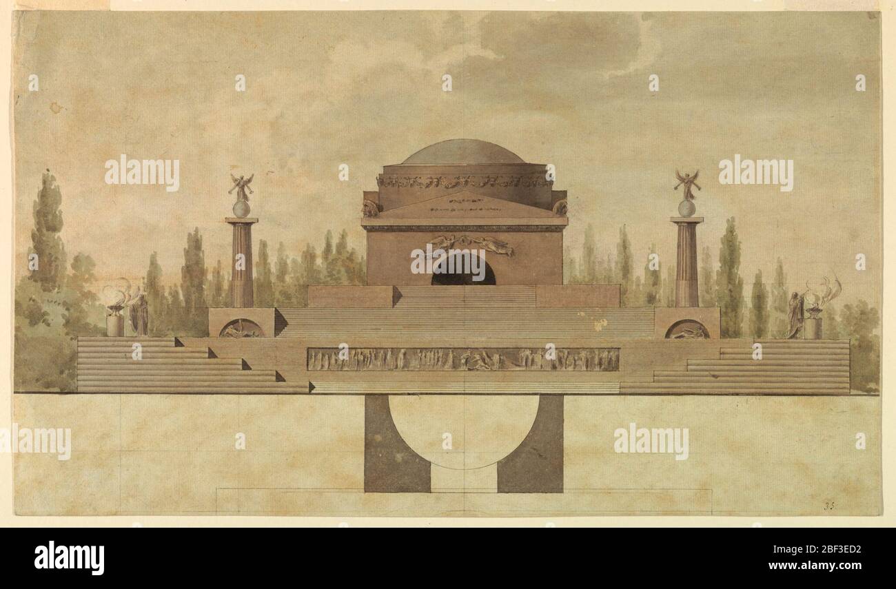 Project for a Sepulchral Monument Mausoleum. Design for a sepulchral ...