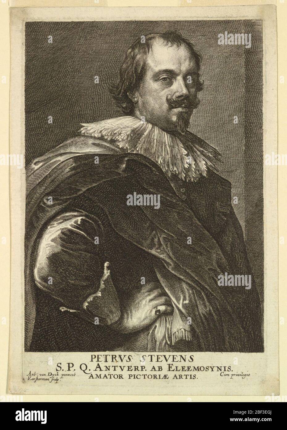 Portrait of Peter Stevens. A half-length portrait of peter Stevens in ...