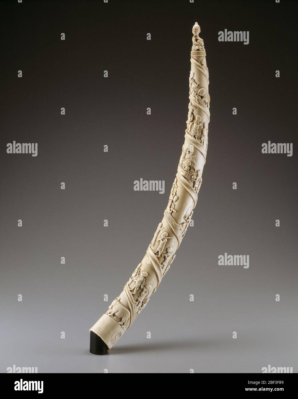 Tusk. This ivory tusk, possibly dating to the late 19th century, is an ...