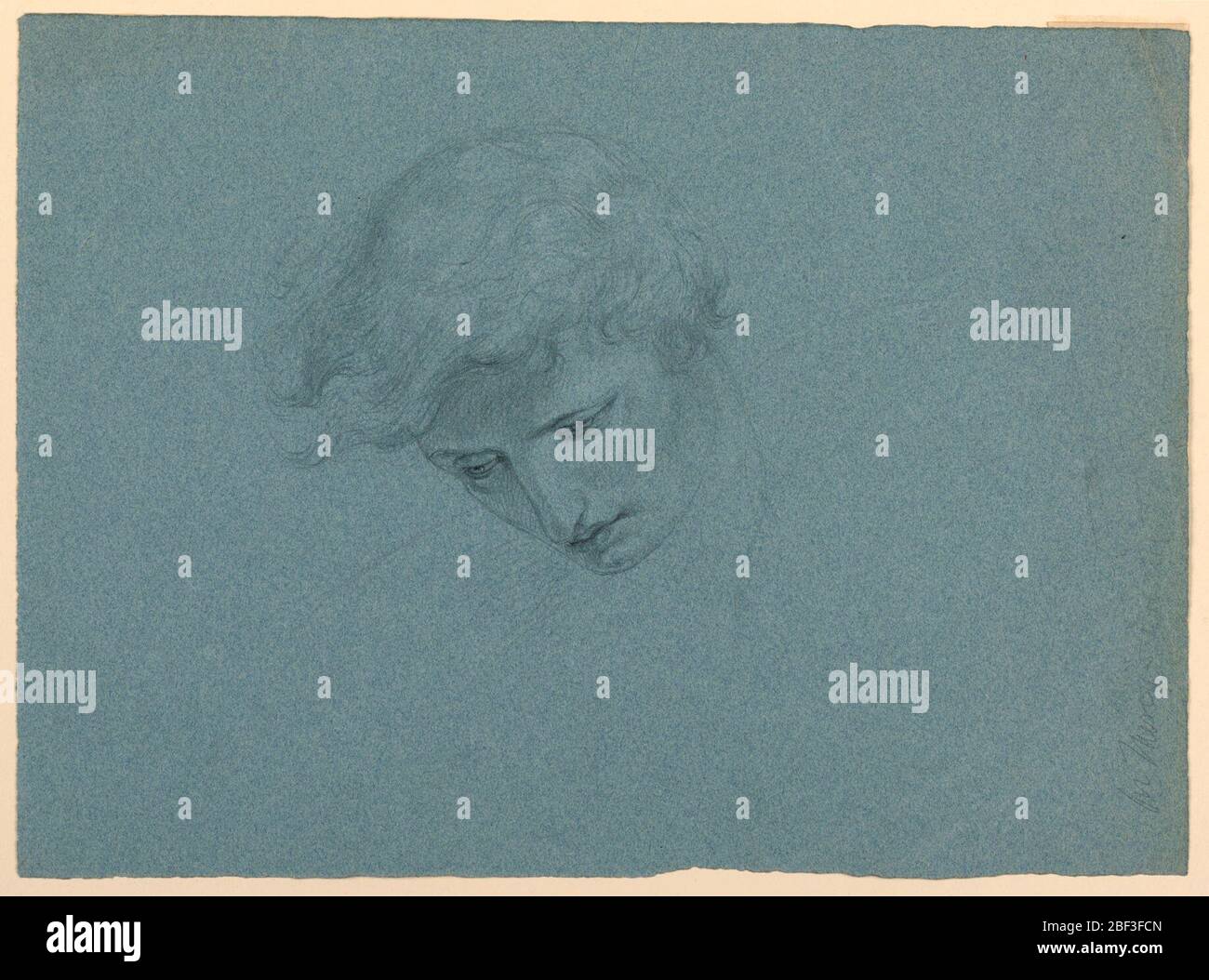 Study of Angels Head for Mercys Dream. Study of a man's face, looking ...