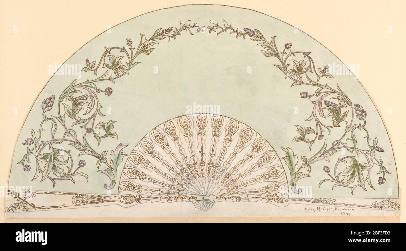 Design for a Fan. Design for a fan. Horizontal rectangle: A leaf and ...