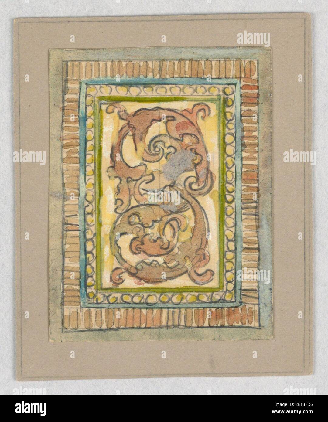 Green scroll design hi-res stock photography and images - Alamy