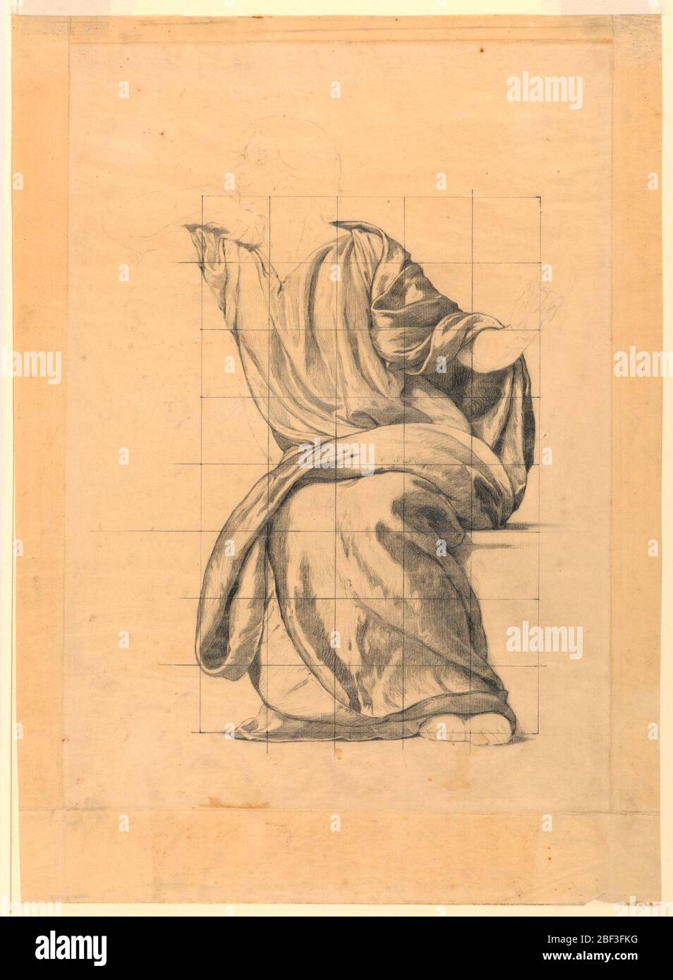 Drapery Study for Figure of Peace in The Beneficence of the Law Mural ...