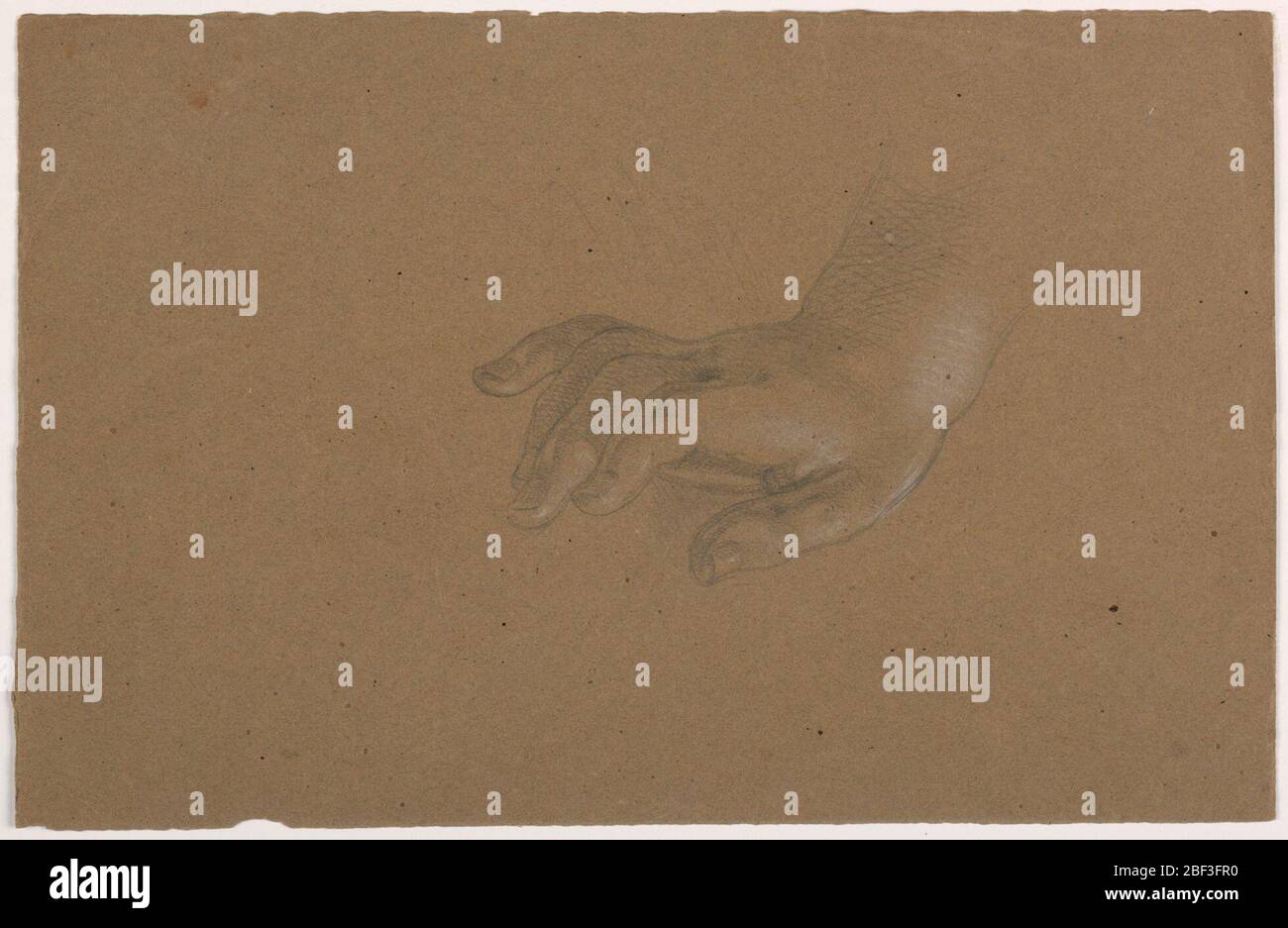 Study of a Right Hand. Study of a lowered with hand with thumb facing ...