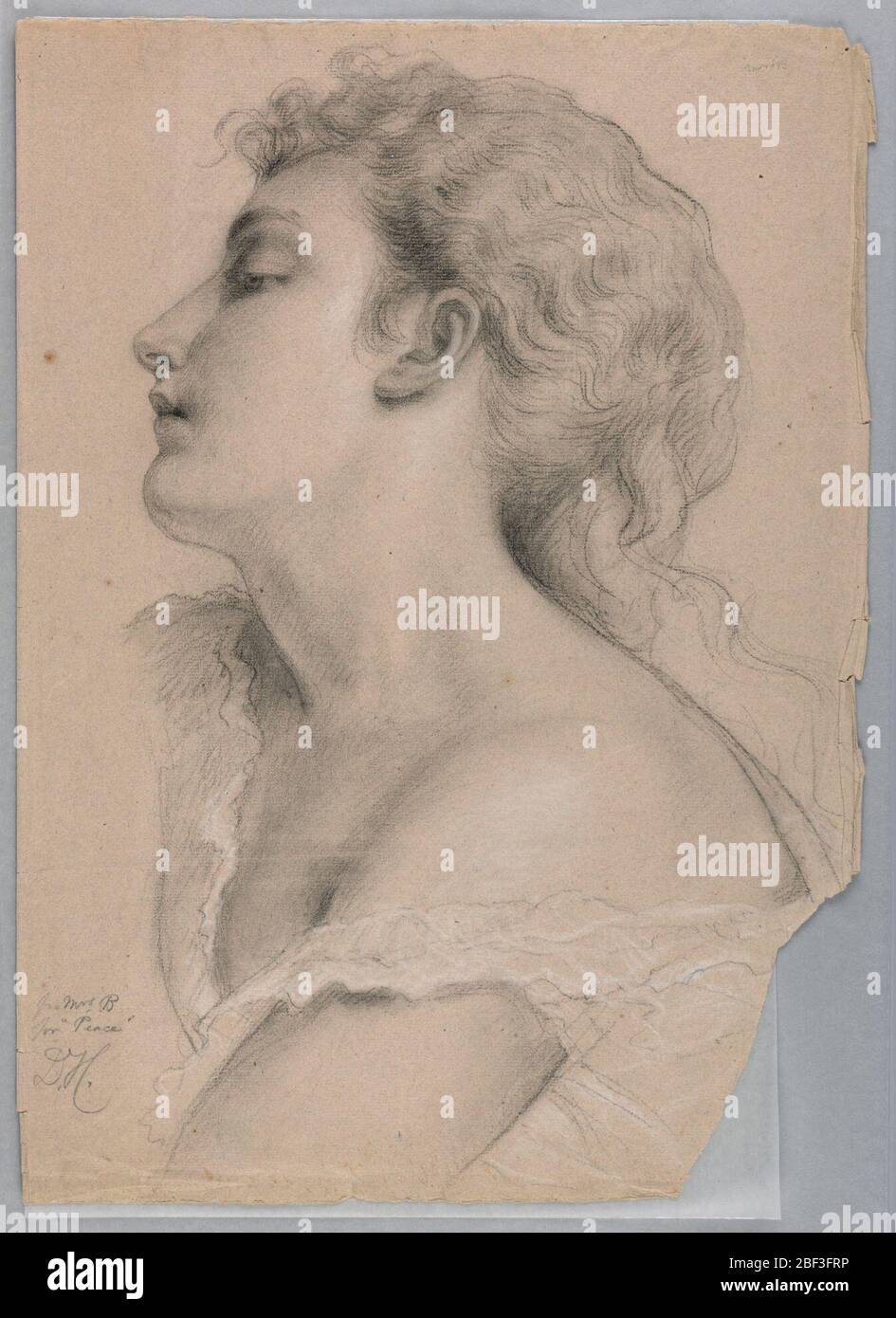 Mrs B as Peace Study for Justice and Peace. Bust portrait of a female ...