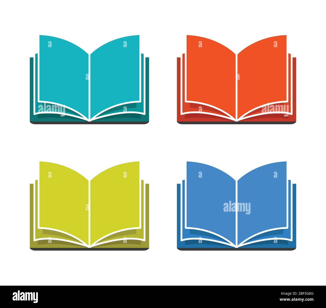 book icon illustrated in vector on white background Stock Vector Image ...