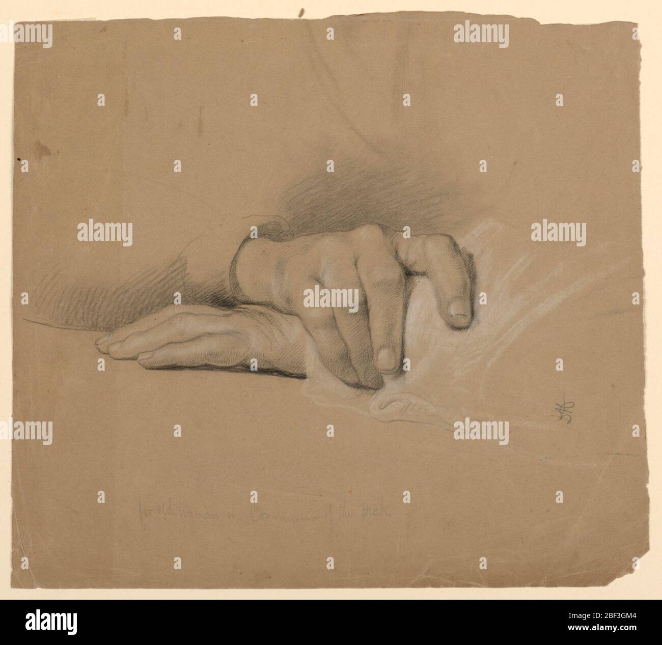 Study of Hands for Elderly Woman in Communion of the Sick. Study of two ...