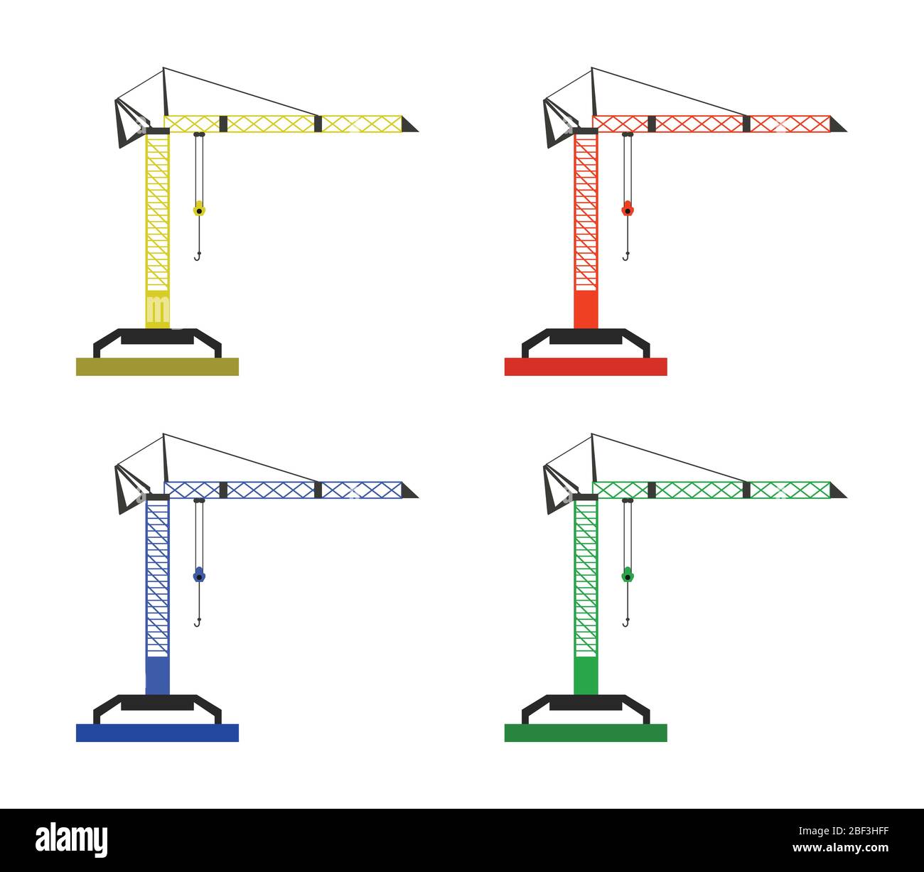 crane icon illustrated in vector on white background Stock Vector Image ...