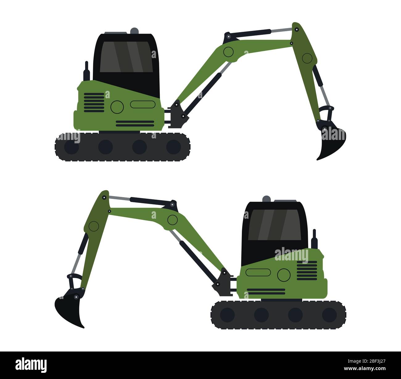 excavator icon illustrated in vector on white background Stock Vector ...
