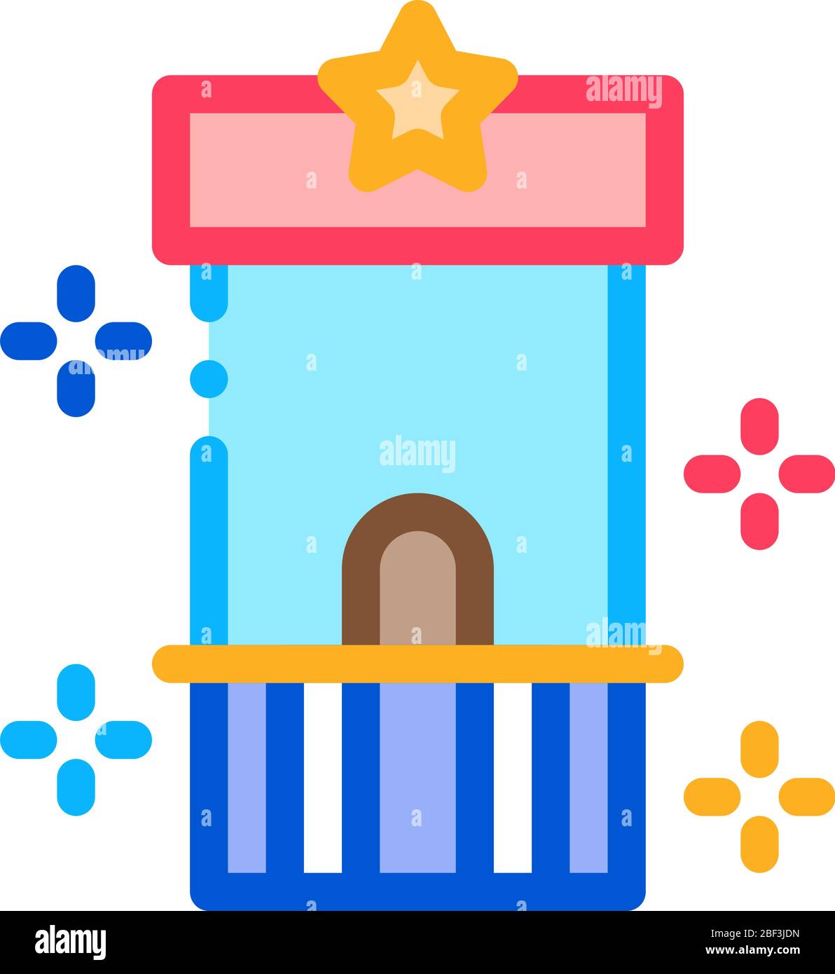 attraction control point icon vector outline illustration Stock Vector ...