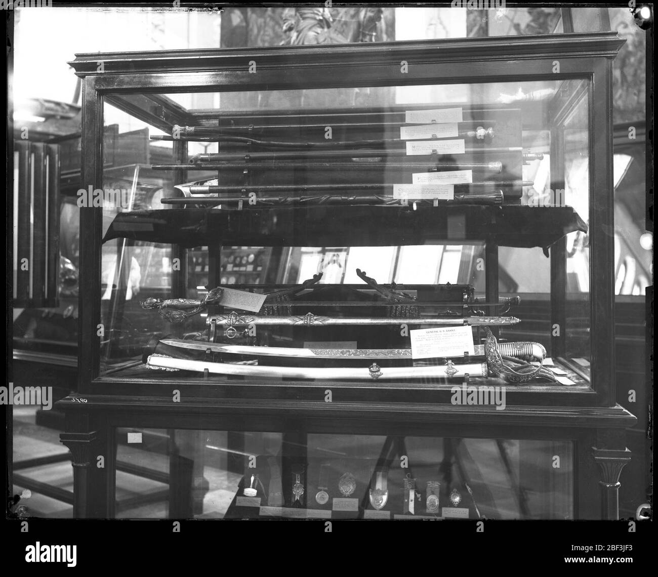 Exhibit of Ulysses S Grant Relics. Exhibit case in the United States ...