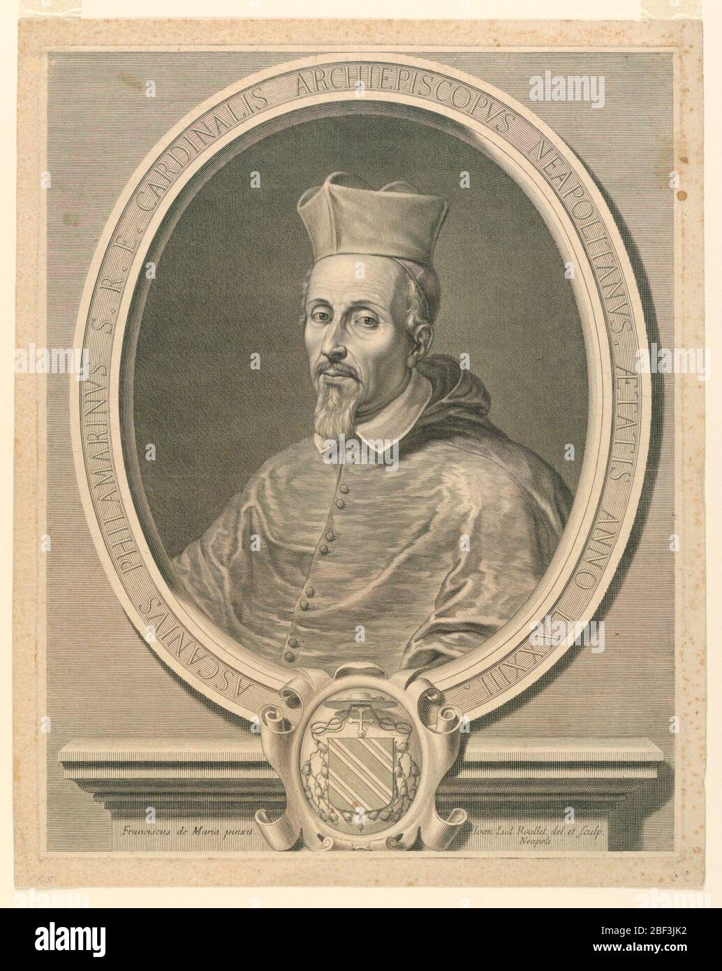 Portrait of Cardinal Ascanius Philamarinus. Half-length portrait in ...